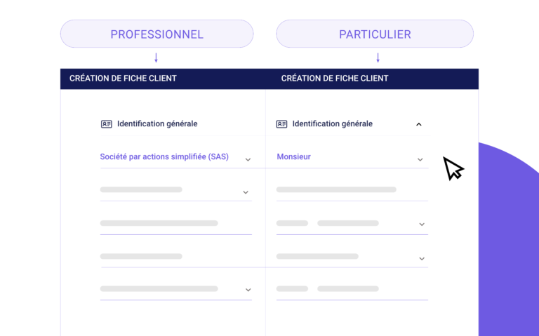 Mise à jour : nouvelle interface pour la création de la fiche client